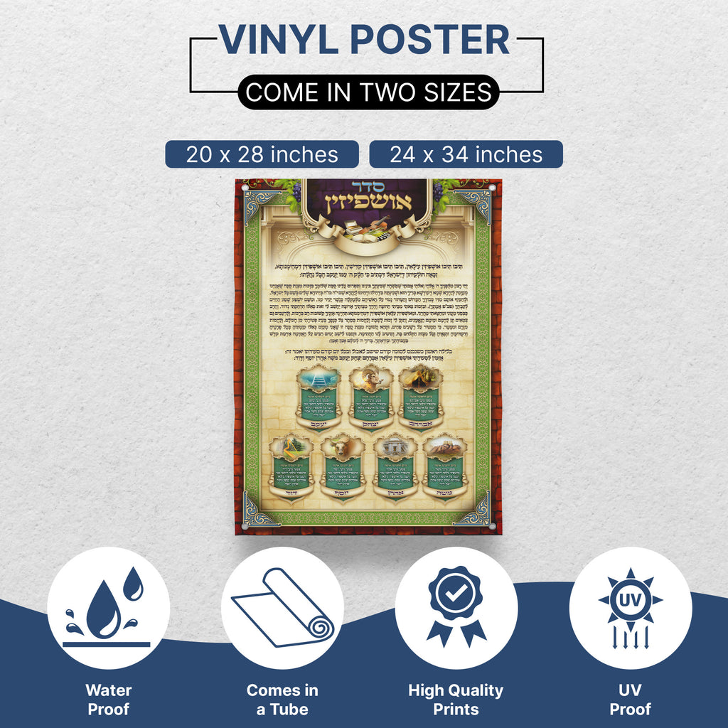 Traditional Ushpizin Prayer - Spiritual Essence Sukkot Poster | Ben Ari ...